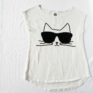 total girl | Shirts & Tops | Total Girl Cat Sequin Flip Shirt Size ...
